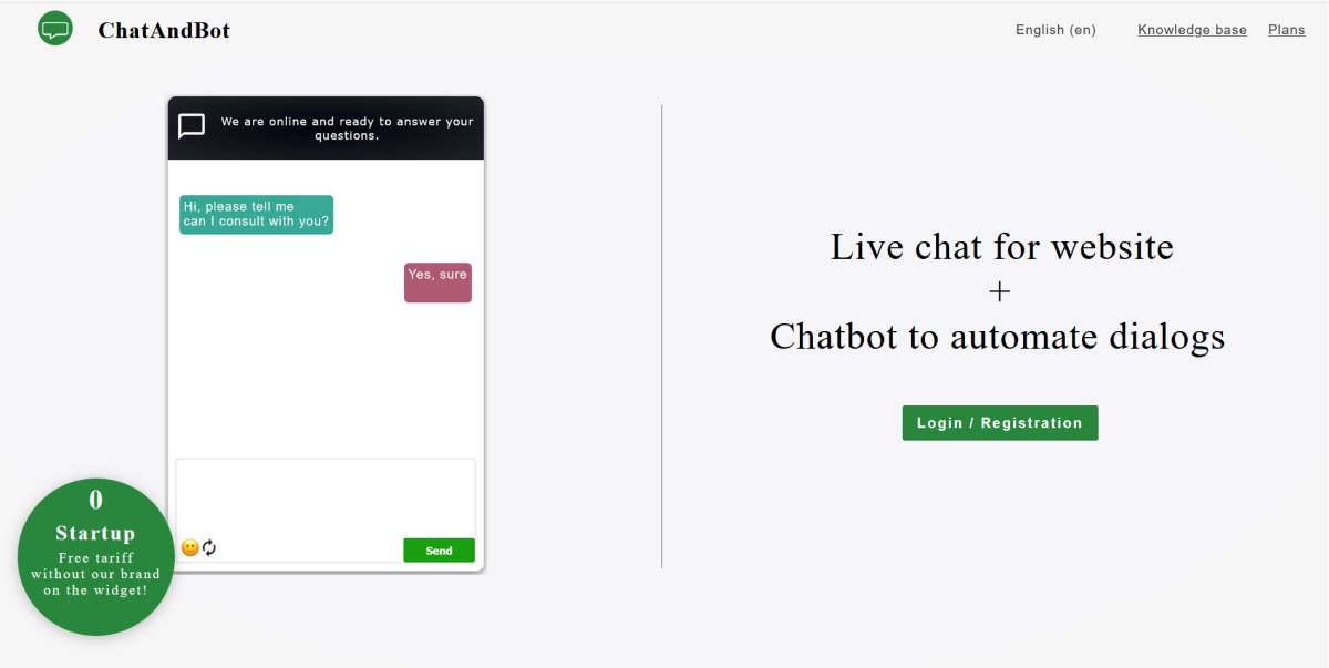 Live chat and bot for your website - ChatAndBot